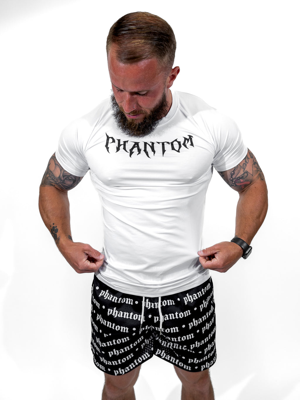 Script Compression Tee - White – PHANTOM